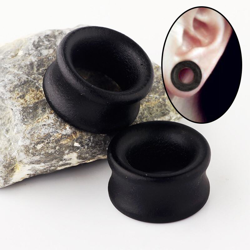 1 Pair Thick Wooden Ear Gauges Plugs Soft Flesh Tunnels Ear Stretchers ...