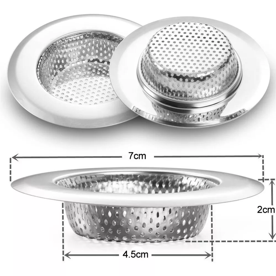 Premium Kitchen Sink Strainer Replacement Waste Plug Basin Drain Filter Steel | eBay UK