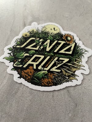 Santa Cruz Skateboard Sticker Decal Waterproof Vinyl 3.5” Flowers Moon ...
