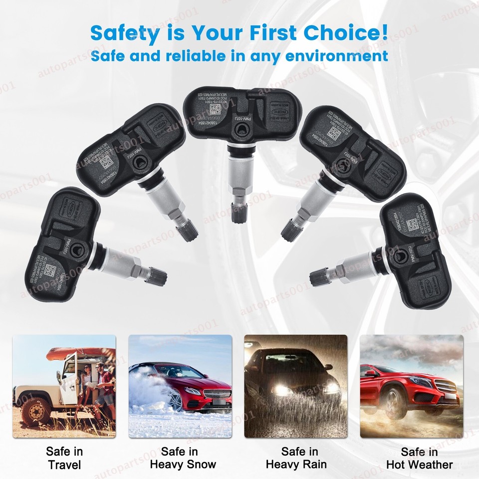 5PCS TPMS Tire Air Pressure Sensors 4260733021 for Toyota 4Runner Lexus ...