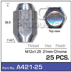 NICE PRODUCTS Chrome Nut A421-25 A421-25 | eBay