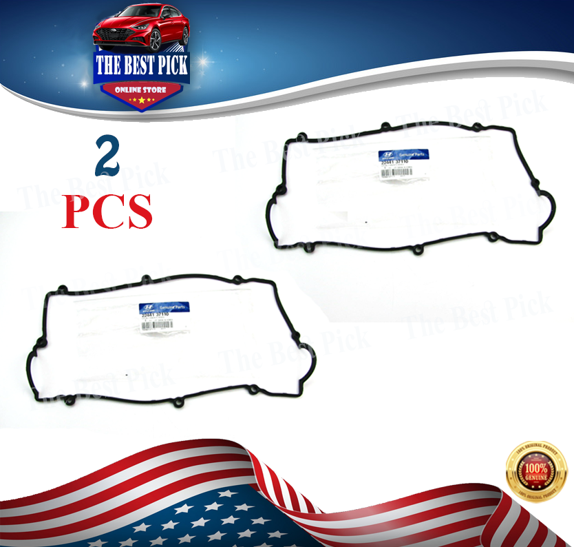 GENUINE Engine Valve Cover Gasket 1Set=2pc 03-10 Hyundai Kia 2.7L ...