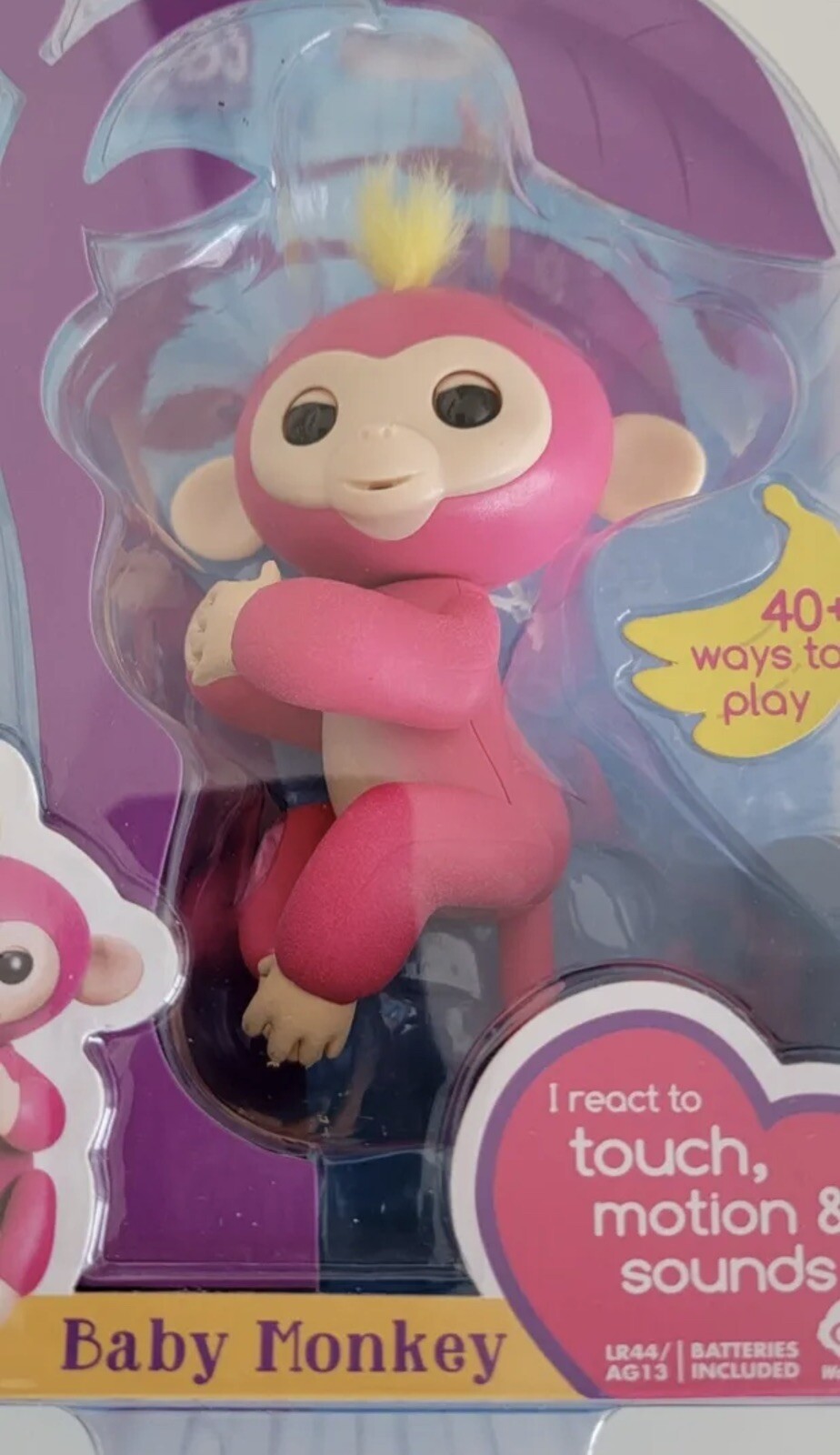 Authentic FINGERLINGS Interactive Baby Monkey Bella Finger Toy Pink ...