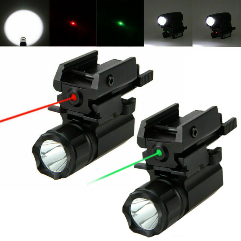 LED Flashlight Red Laser Dot Sight For Rail Picatinny | eBay