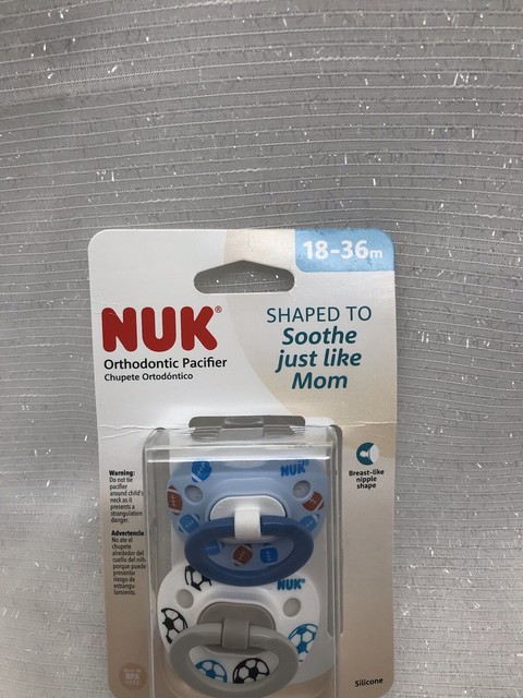 2pk Nuk Ortho Baby Pacifier Binky Boys Sports Football Soccer Balls ...