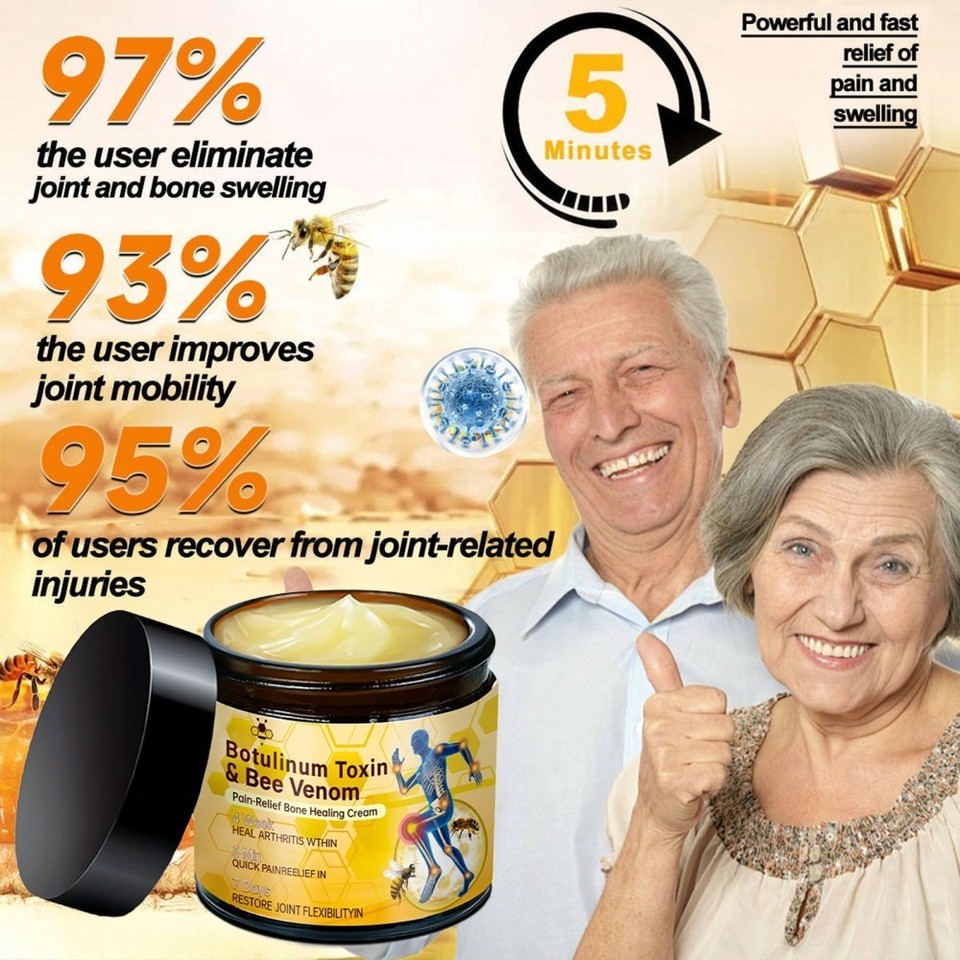 Botulinum Toxin & Bee Venom Pain-Relief Bone Healing Cream Relief Care ...