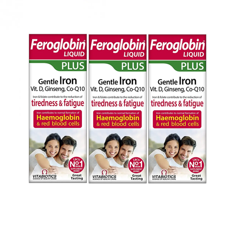 Vitabiotic Feroglobin Plus Liquid 200ml x 3 5021265244423 | eBay UK