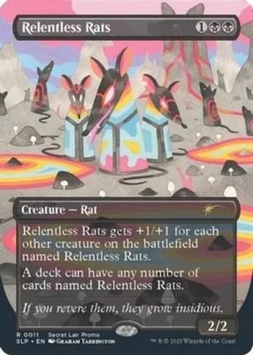 [1x] Relentless Rats (0011) - Foil - Borderless Near Mint, English ...