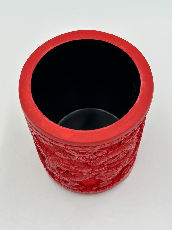 Yangzhou Lacquerware Dragon Pen Pencil Brush Holder | eBay