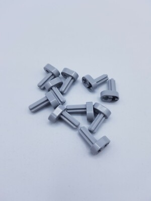 LEGO TECHNIC LOT 10 X PLASTIC MOTOR LIGHT BLUISH GRAY REF 2853 / ...