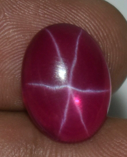 Natural Red Star Ruby 8.15 Ct 6 Rays Oval Cabochon Loose Gemstone for ...