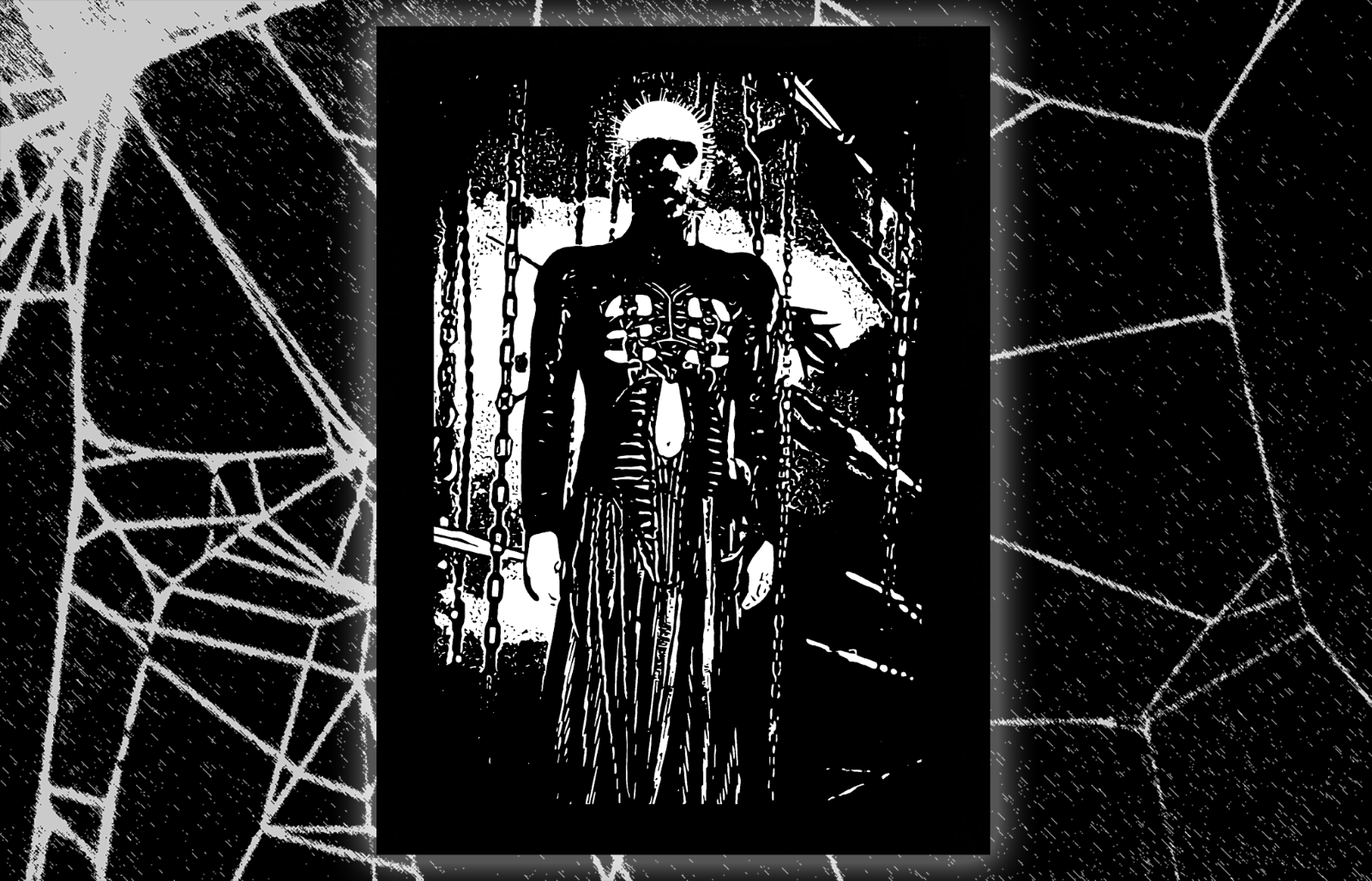 Pinhead - 1987 Chains Canvas Patch Back Clive Barker Horror Punk Diy ...