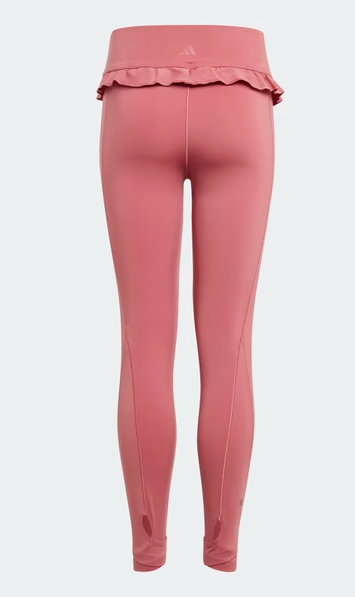 ADIDAS Aeroready Girls Pink High Waisted Yoga 7/8 Leggings Age 11-12 ...