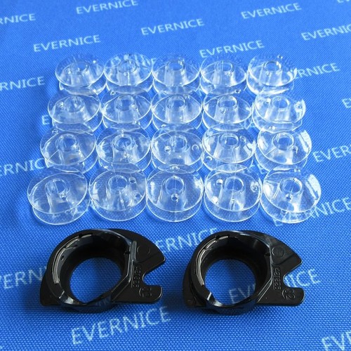 2 Bobbin Case + 20 Bobbins for Singer Apollo 353 714 724 4552 6100 ...