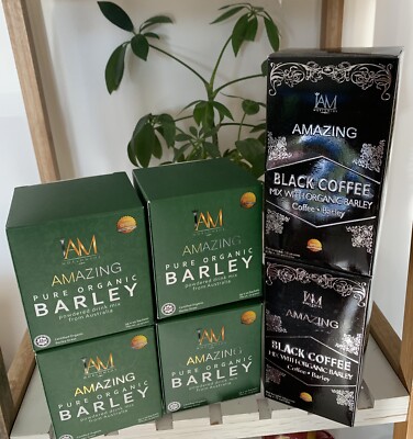 FREE DELIVERY IAMWORLDWIDE Amazing Pure Organic Barley + 2 Black Coffee ...