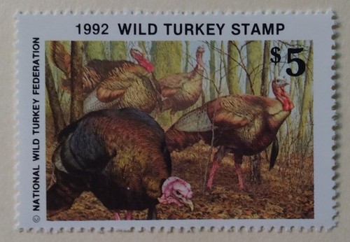 National Wild Turkey Federation Stamp, 1992, sc#NWTF17, Mint, NH, OG | eBay
