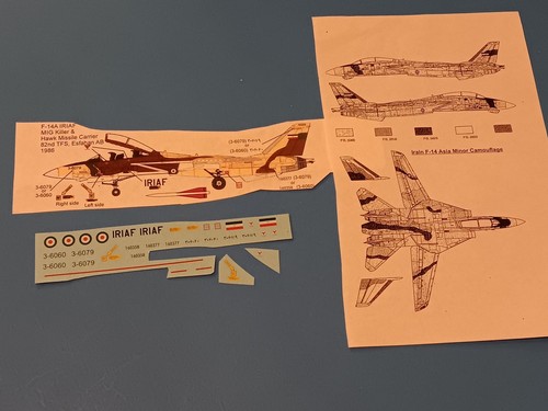 1/72 Wolfpak decals Iranian F-14A Tomcat IRIAF IIAF Iran 72-092 ...