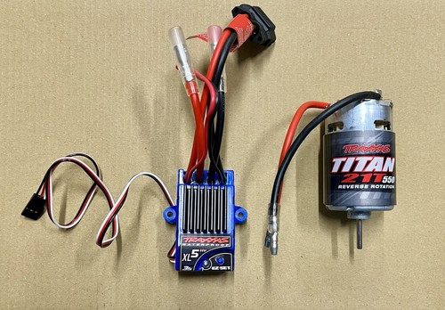 NEW - Traxxas XL5HV 3S ESC W/ Titan 21T 550 Reverse Rotation Motor TRX ...