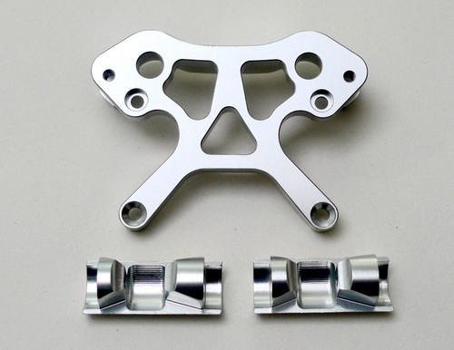 Baja 5b Front Alloy Shock Mount and 2 Alloy Shock End Protectors new ...