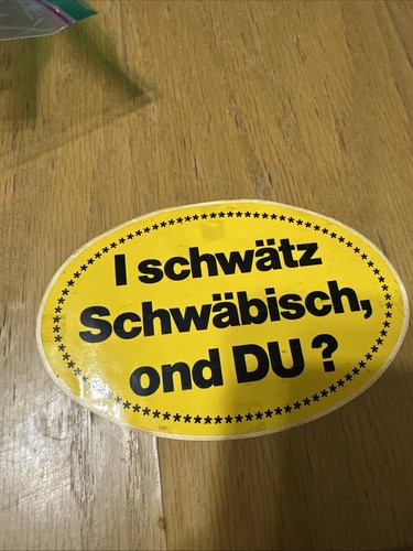 I Schwatz Schwabisch Ond Du? Decal/Sticker | eBay