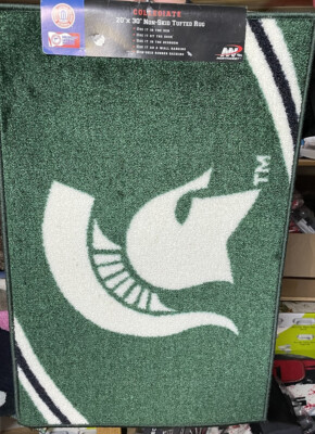 NCAA Michigan State 20”x 30” Tufted Rug Non-Skid With Logo | eBay