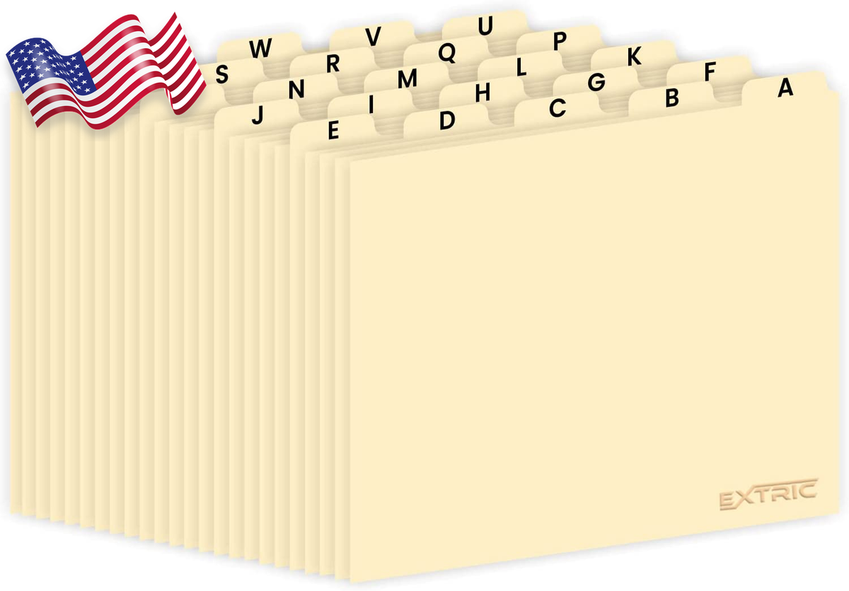 A-z Tab Dividers For 3 Ring Binders Alphabet Dividers Letter Size File ...