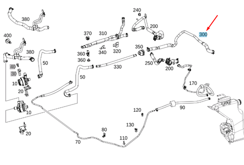 NEW MB CLS C257 HEAT EXCHANGER TO BRACKET RETURN LINE LHD A2138305904 ...