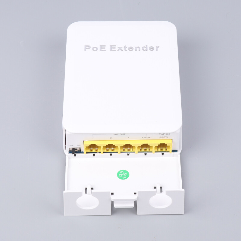 5 Ports PoE++ Gigabit Extender 1 In 4 Out PoE Repeater 10Gbps IEEE802 ...