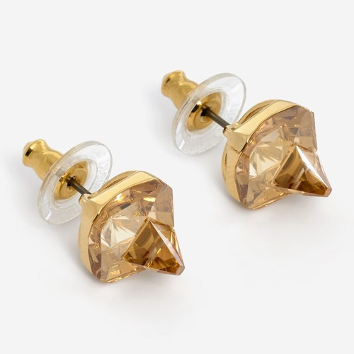 SWAROVSKI Stud Earrings | 5613680 | Golden Yellow Gem Chroma | eBay
