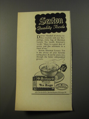 1954 Sexton Sherman Luxury Tea Ad - Sexton Quality foods | eBay