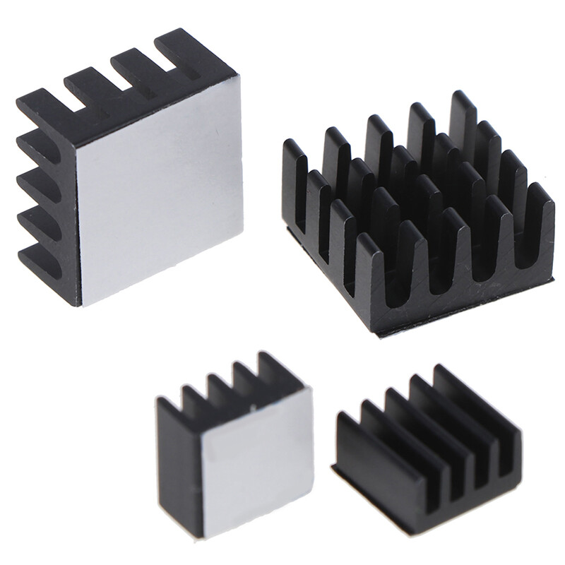 4pcs Black Aluminum Heatsink Cooler Cooling Kit For Raspberry Pi 3/2 ...