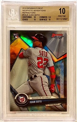 2018 JUAN SOTO BOWMAN'S BEST NEOPHYTE SENSATIONS REFRACTOR BGS 10 #NSJS ...