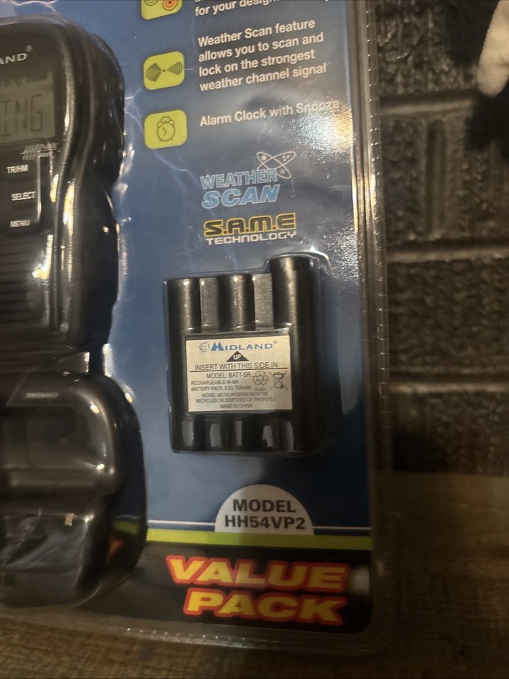 Midland Portable Emergency Weather Alert Radio Model HH54VP Factory ...