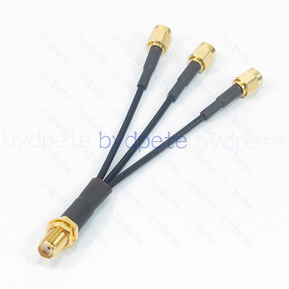 Y splitter type 1x SMA female to 3x SMA male RG316 Pigtail Cable RF ...