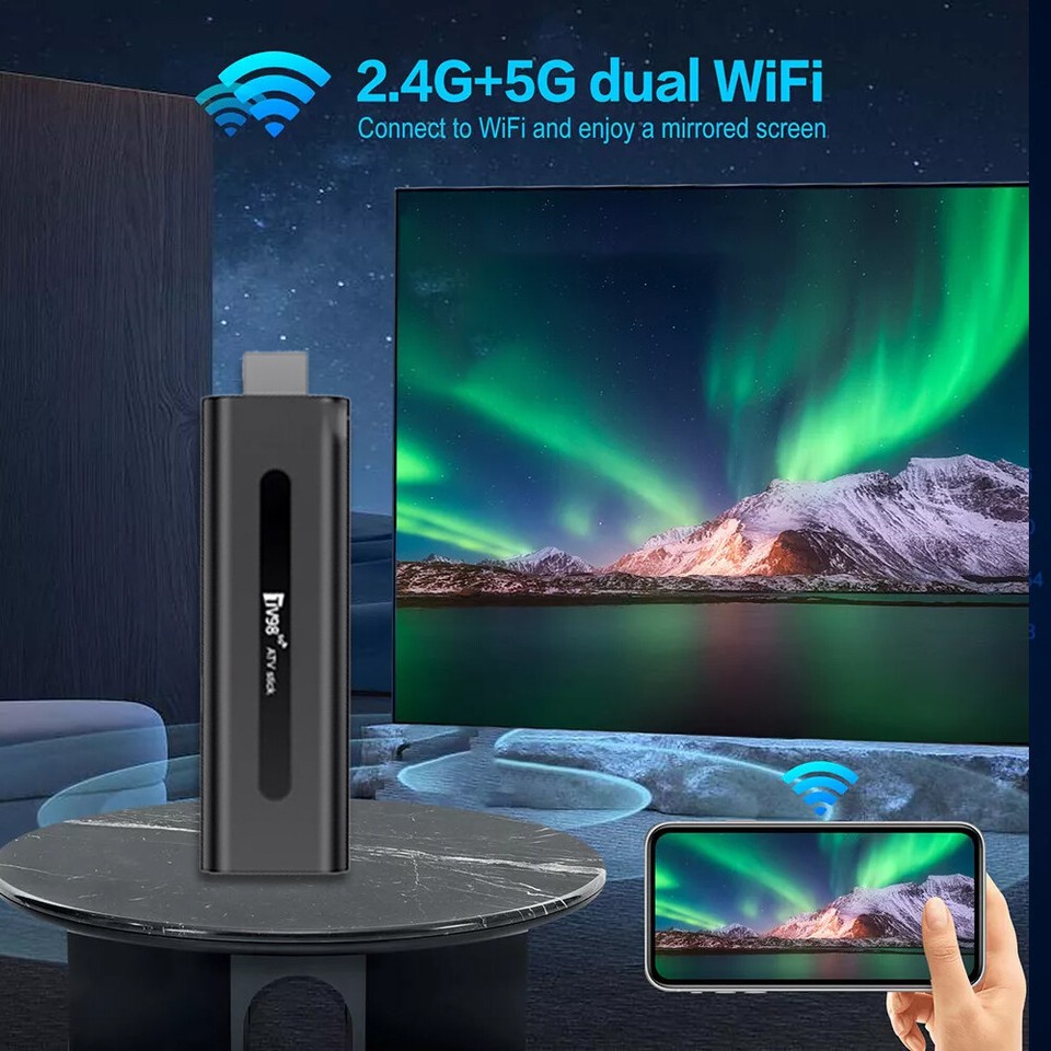 Android 14 TV Stick 4k HD Dual WiFi 5G Smart TV Box Streaming Media ...