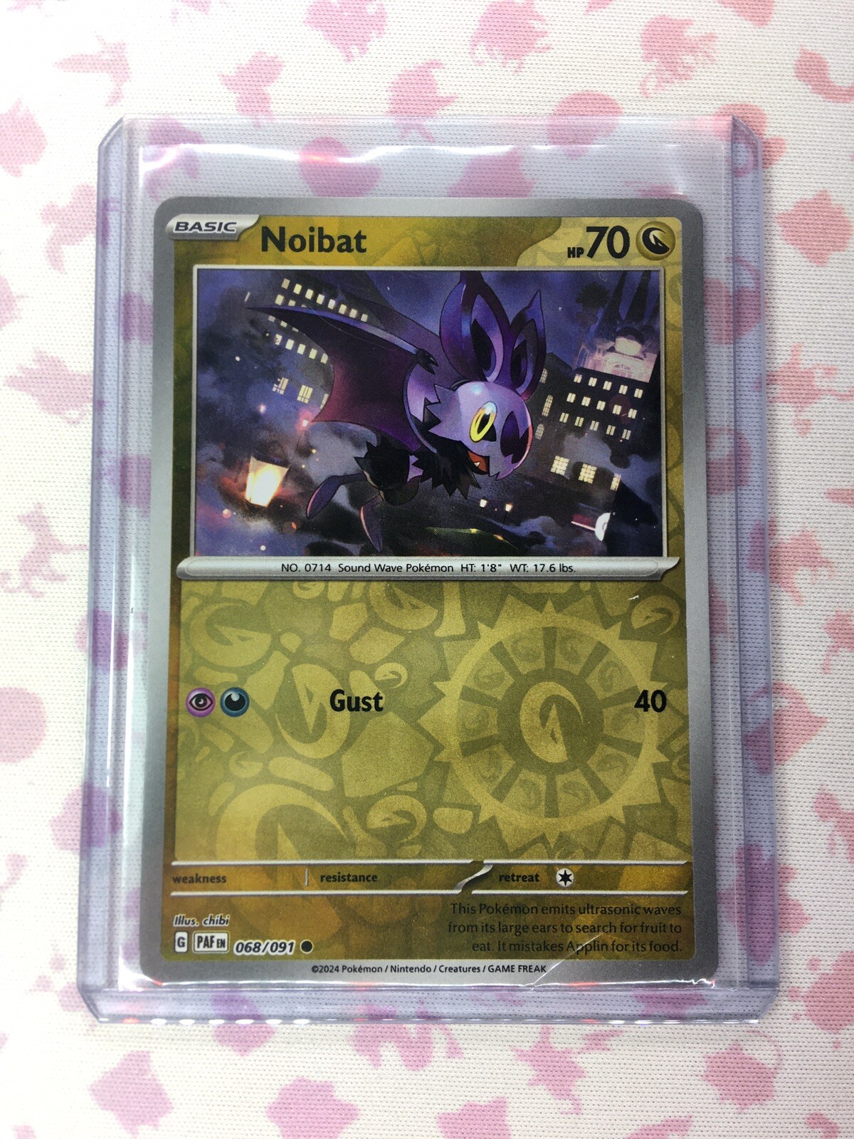 Noibat 68/91 Reverse Holo NM Scarlet & Violet (Paldean Fates) Pokémon ...