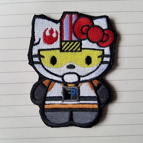 Star Wars Rebel Pilot Warrior Hello Kitty Cartoon Embroidered Hook Loop ...
