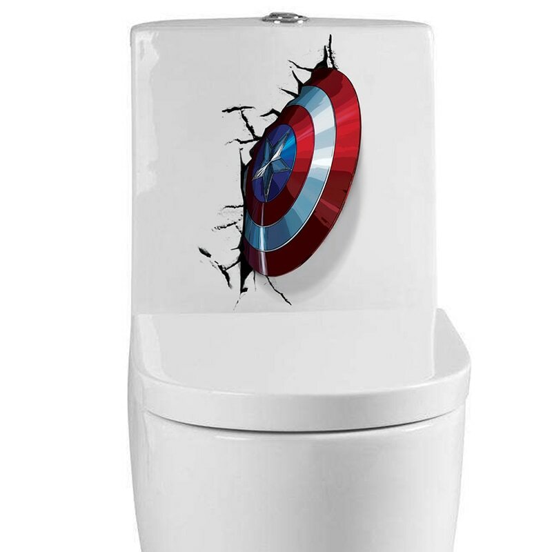 Captain America Shield Breaking Wall Decal / Sticker US Seller 11 x 7 ...