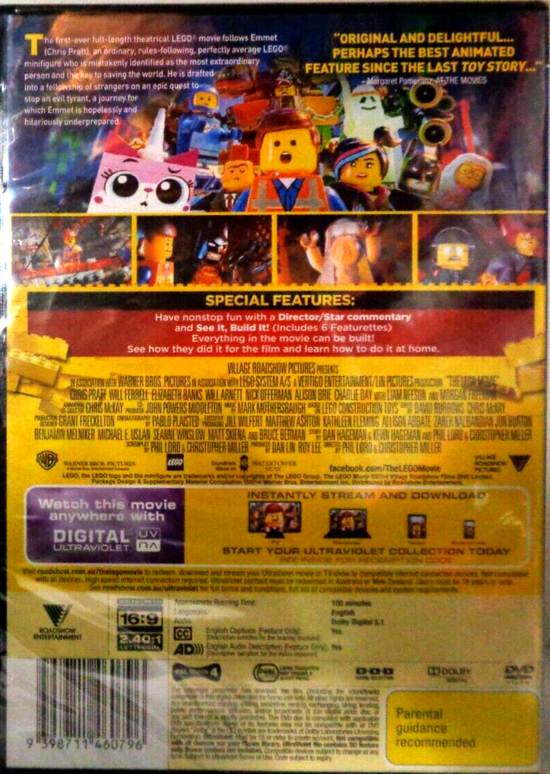 The Lego Movie Brand New Sealed DVD Region 4 | eBay