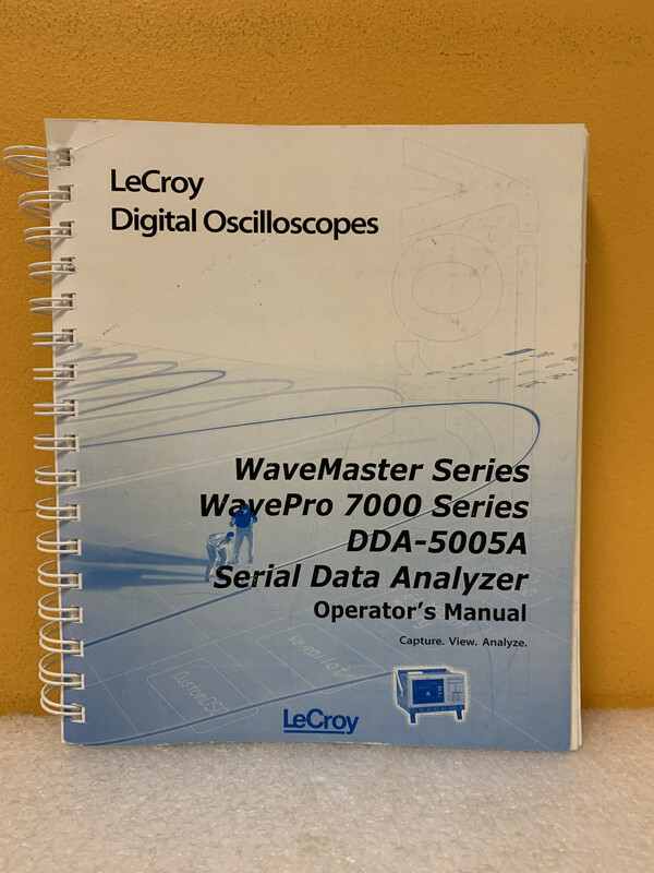 Lecroy WaveMaster WavePro 7000 DDA-5005A Serial Data Analyzer Operator's Manual | eBay