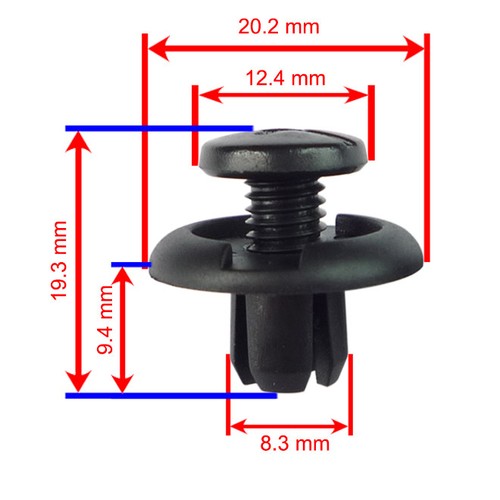 50Pcs Bumper Hood Fender Splash Guard Retainer Clips Fasteners For ...