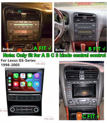 For Lexus GS300 GS400 GS430 Radio Upgrade 1998-2005 Carplay Android ...