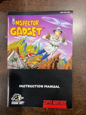 Inspector Gadget Super Nintendo SNES Manual Only - Minty | eBay