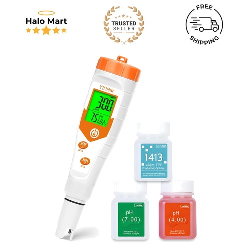 Compact 4-in-1 pH Meter for Hydroponics | Accurate EC & Temperature ...