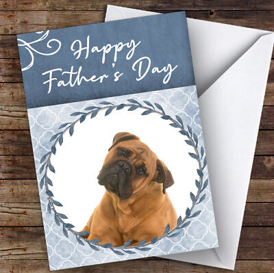 Bullmastiff Dog Traditional Animal Personalised Father's Day Card | eBay