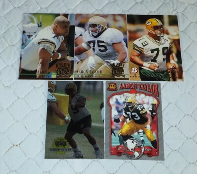 AARON TAYLOR - Offensive Guard Green Bay Packers 5 Card Assorted Lot ...