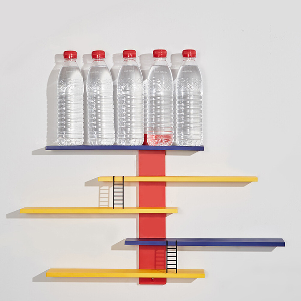 Wall Mounted Ladder Storage Display Rack Adjustable Creative Home ...