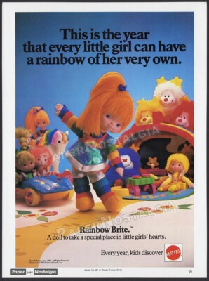 RAINBOW BRITE - Original 1984 Trade AD / Mattel doll promo ...