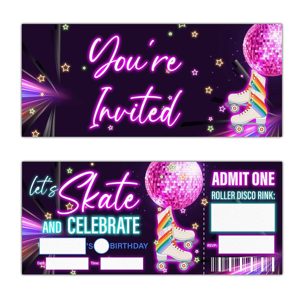 College Roller Skating Invitations