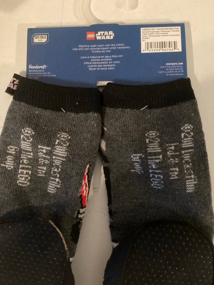 Star Wars 2011 Handcraft Lego Mukluck Slipper Socks Darth Vader New Old ...